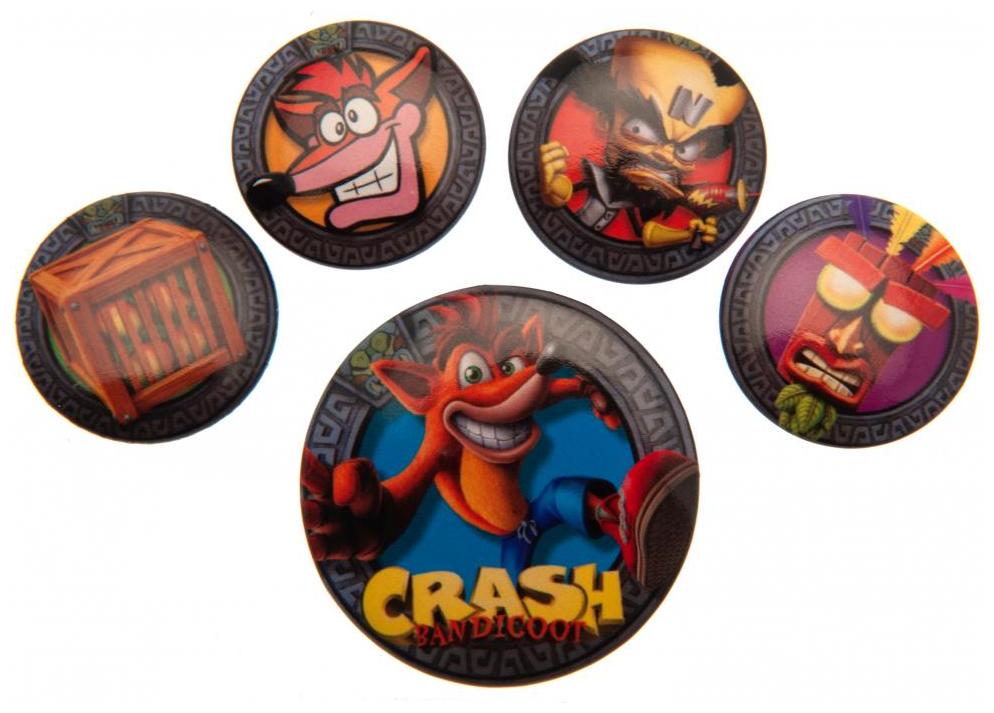 Crash Bandicoot Emblem Knappar