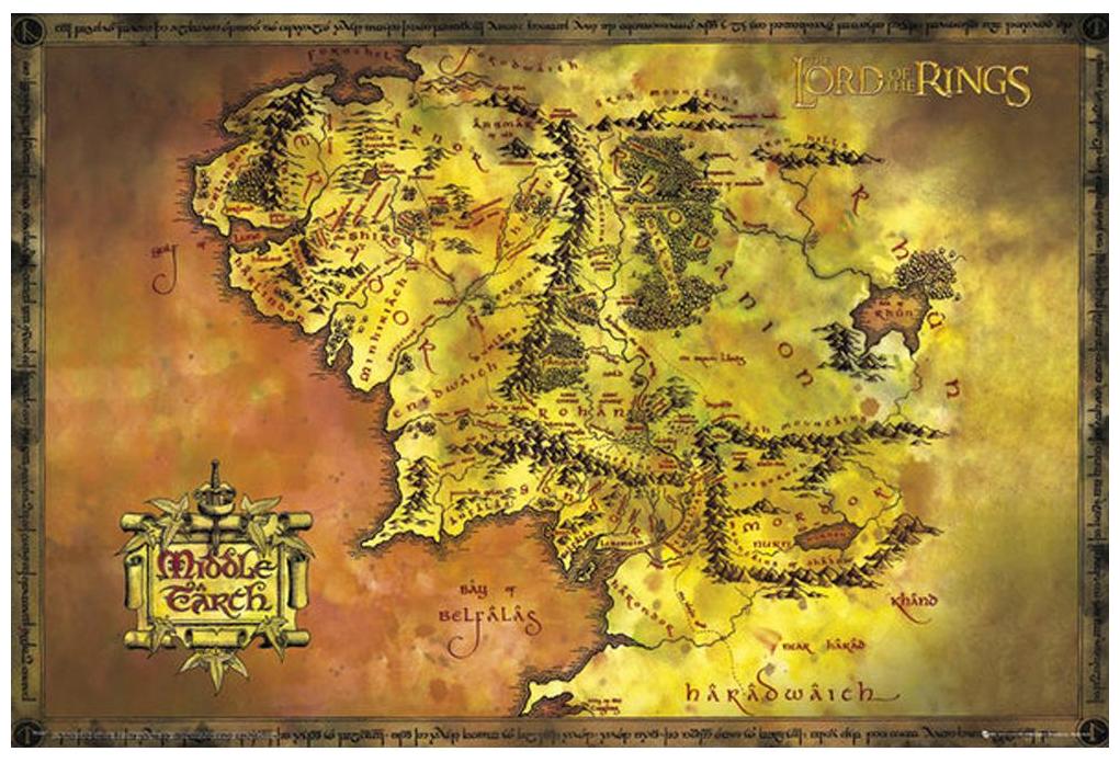 Sagan Om Ringen Affisch Karta 274